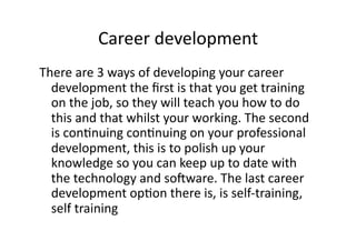 Strand 4 personal career development | PDF