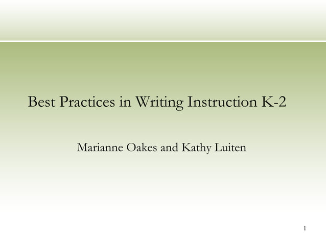 Strand4 writing k 2 | PPT