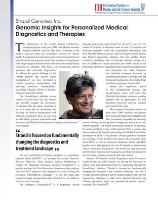 Strand genomics features in CIO review | PDF