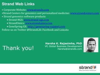 Strand SmartLab - Enabling Precision Medicine at community Hospitals | PPT