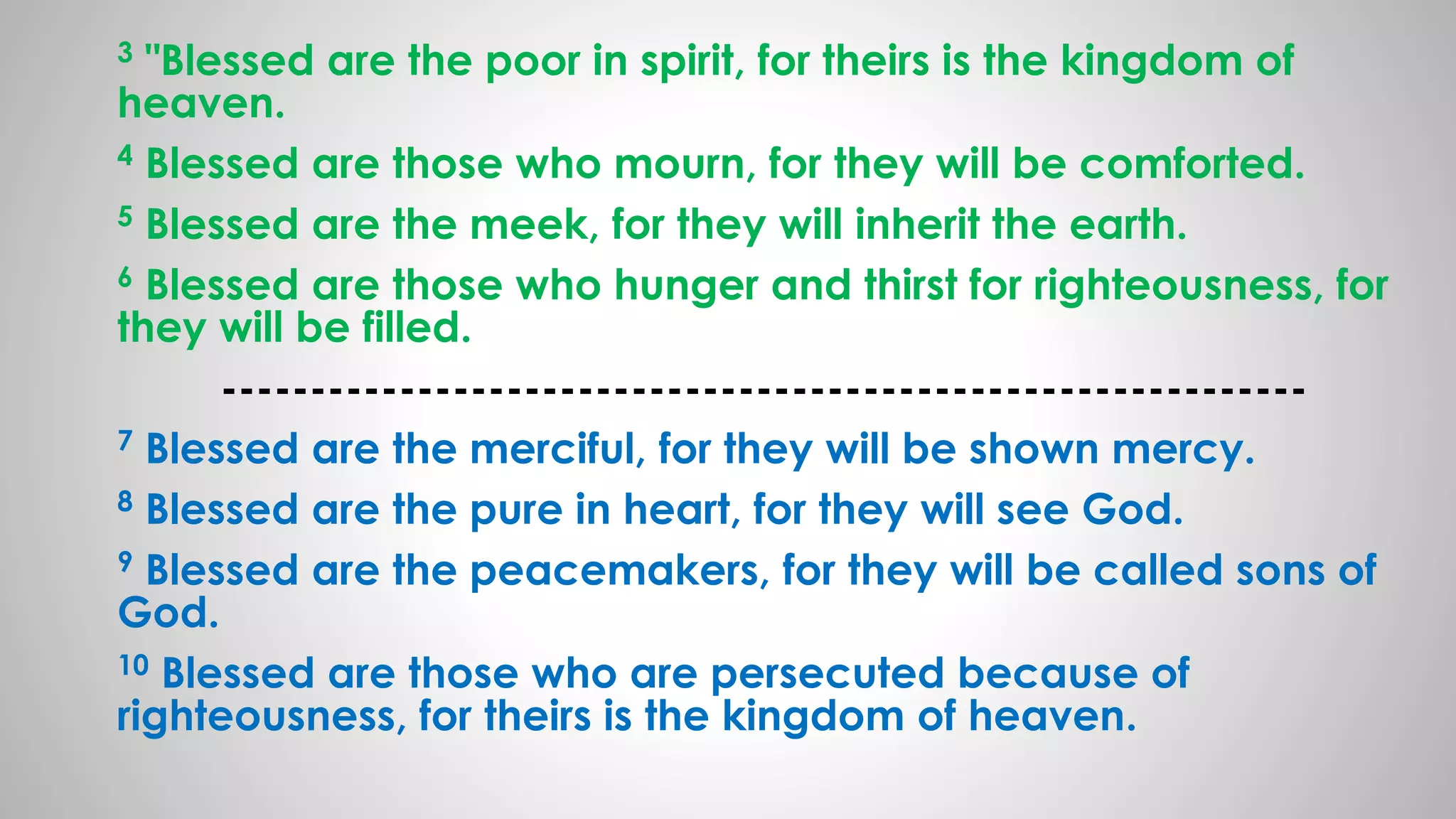 Strange Blessings - Matthew 5:1-10 | PPSX