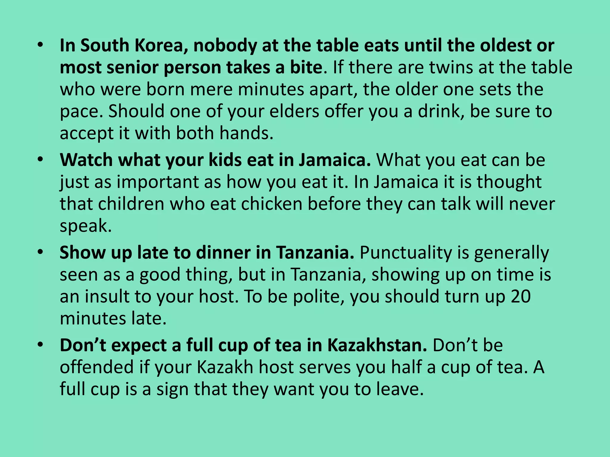 Strange eating habits around the world | PPTX