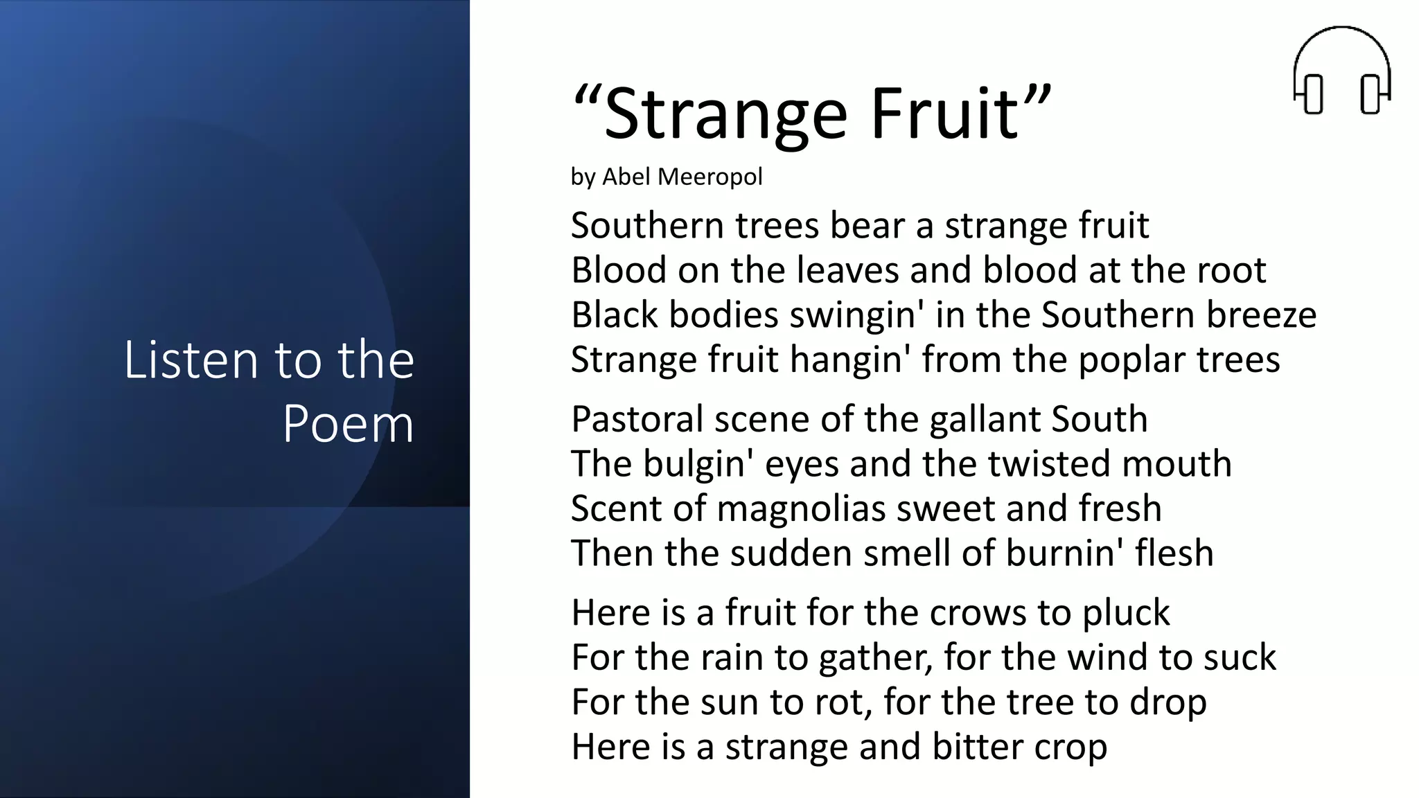 Strange Fruit | PPTX