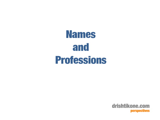 Names and Professions | PPT