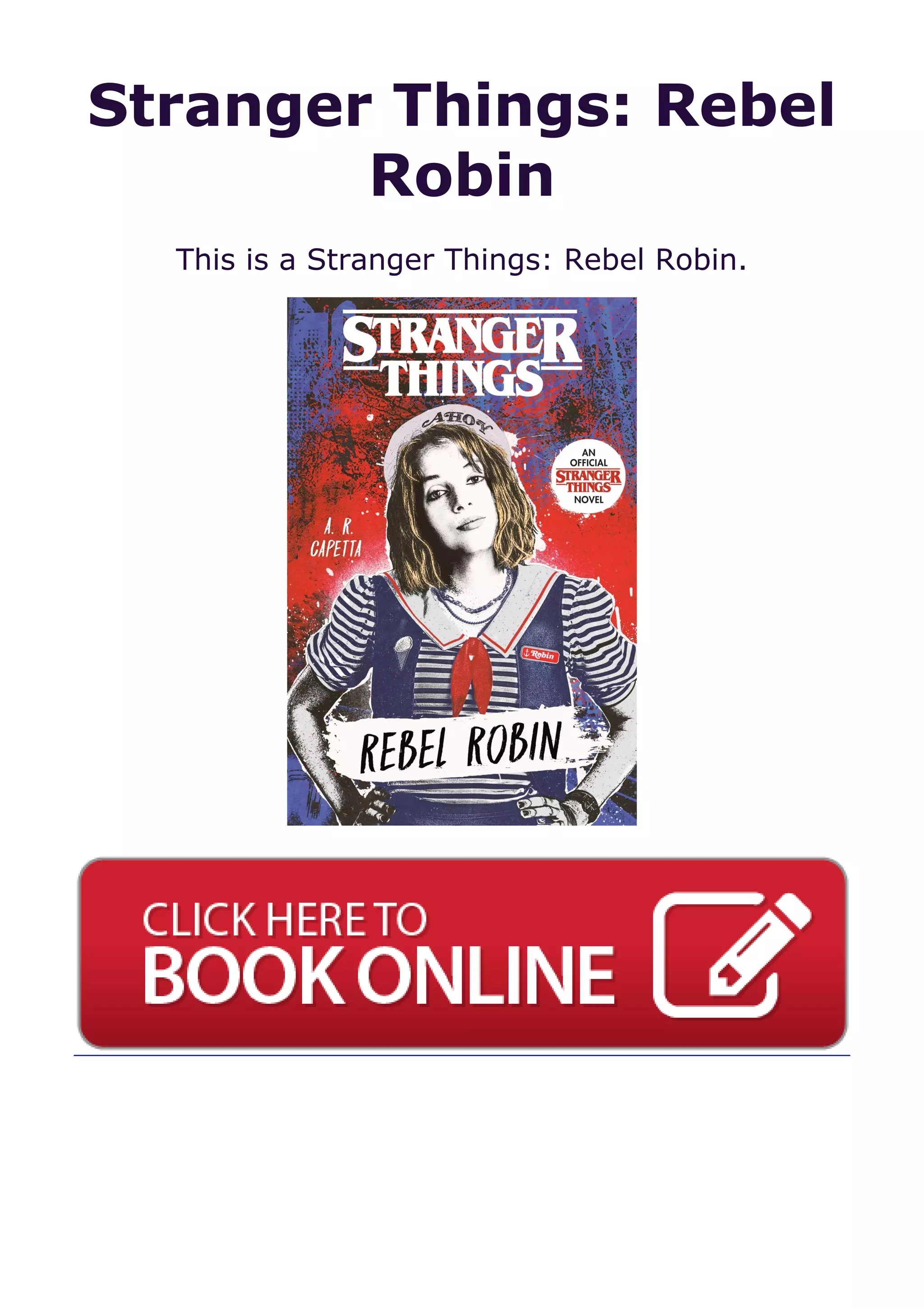 (Lataa / lue) Stranger Things: Rebel Robin | PDF