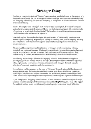 Stranger Essay.pdf