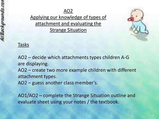 Strange situation & types of att | PPT