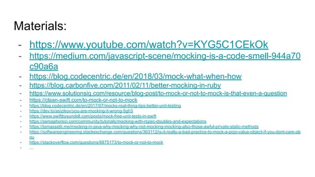 Some strange stories about mocks. | PPT