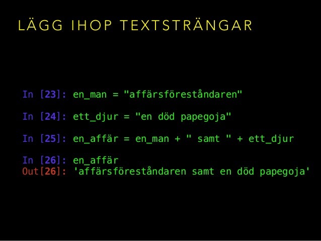 Strängteori - introduktion till textanalys i python