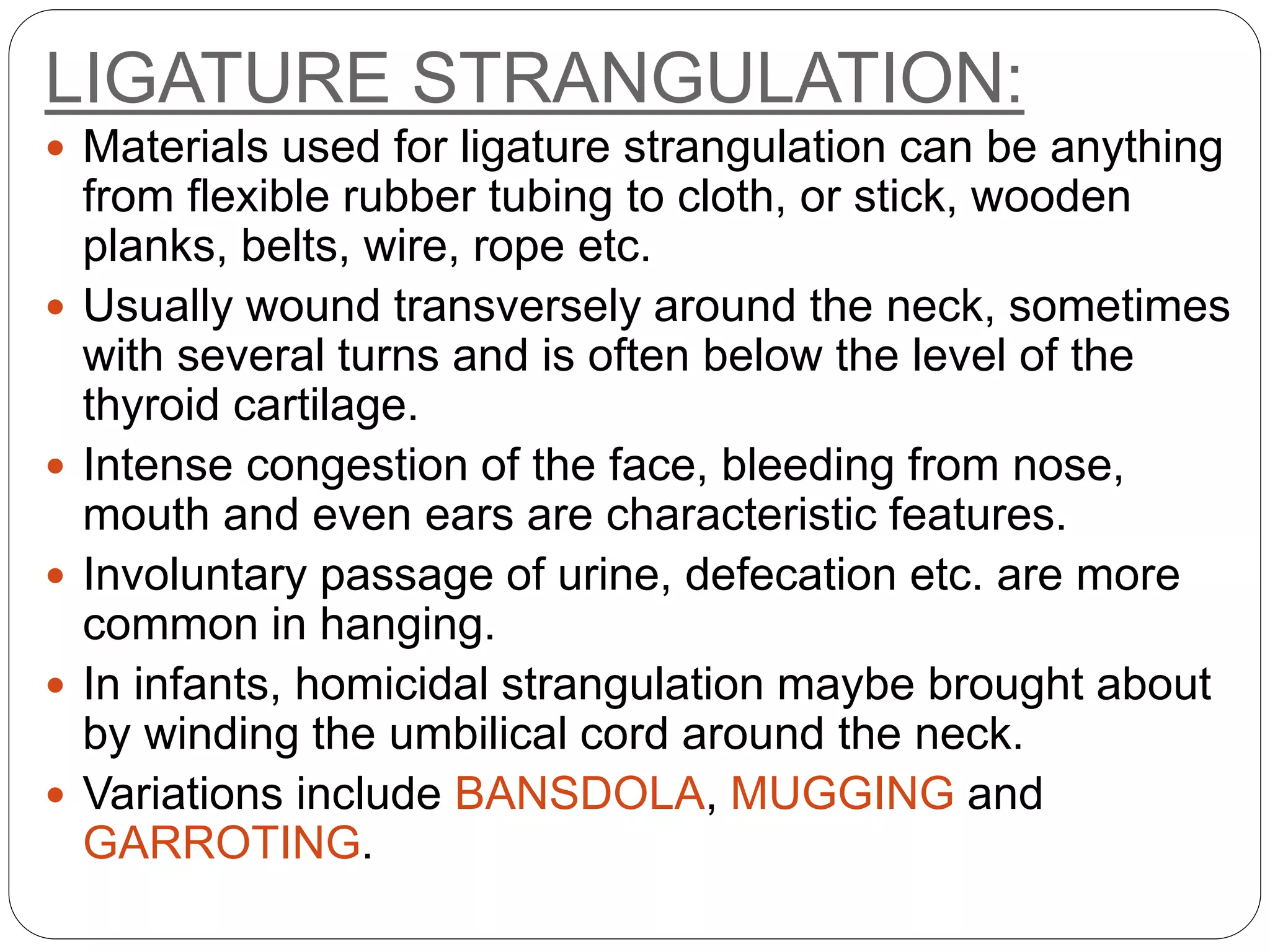 Strangulation Forensic Medicine | PPTX
