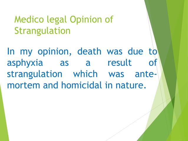 strangulation forensic medicine important.pptx | Injuries | Diseases ...