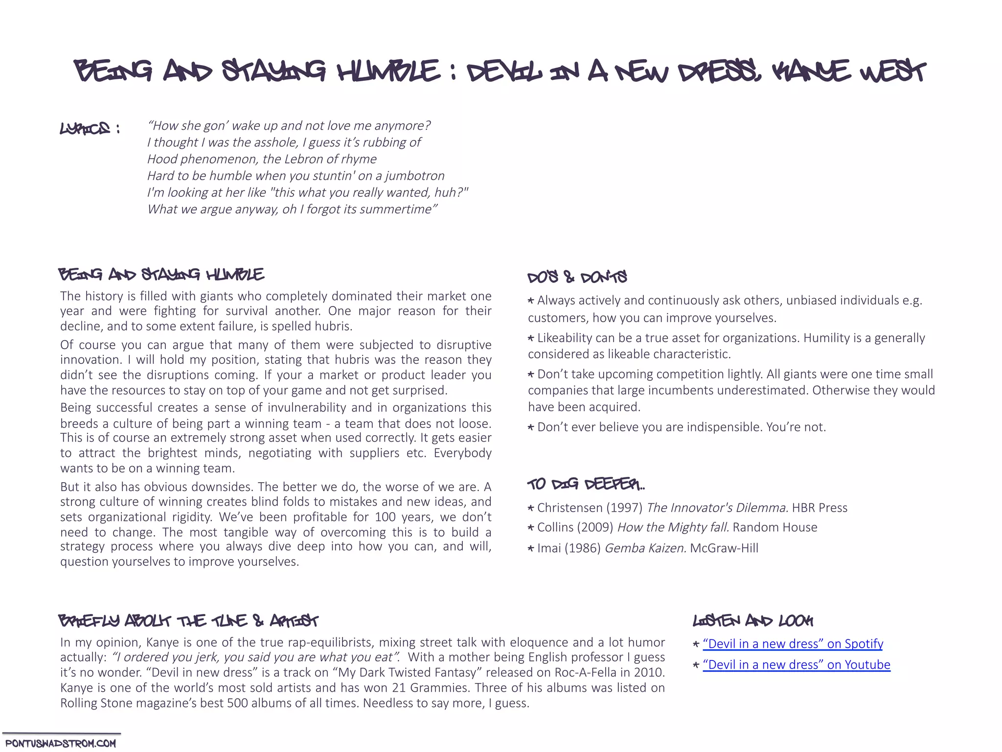 Strap what you can learn about strategy from rap wadstrom | PDF | World ...