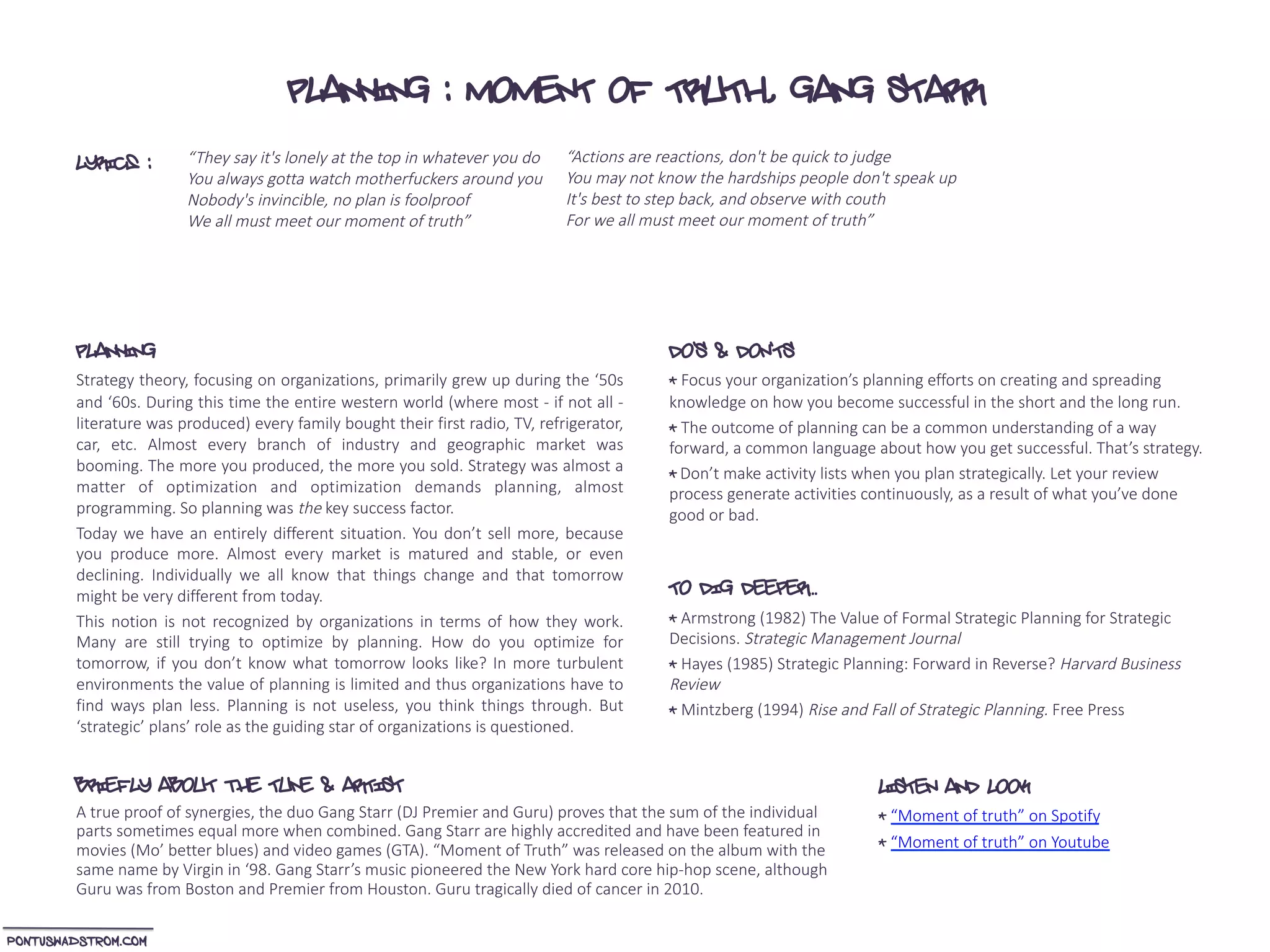 Strap what you can learn about strategy from rap wadstrom | PDF | World ...