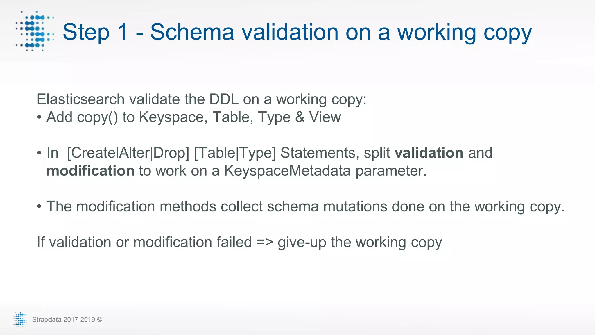 Elassandra schema management - Apache Con 2019 | PPTX