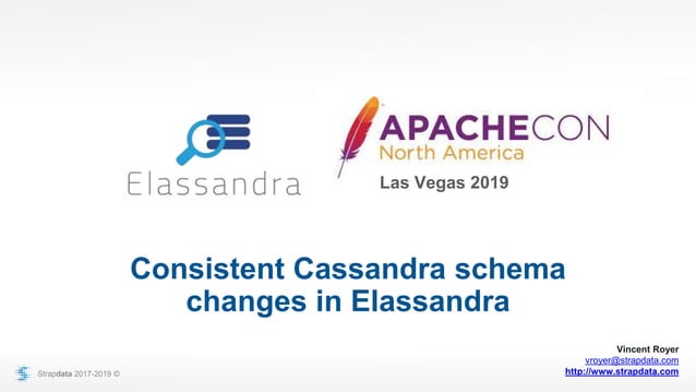 Elassandra schema management - Apache Con 2019 | PPTX