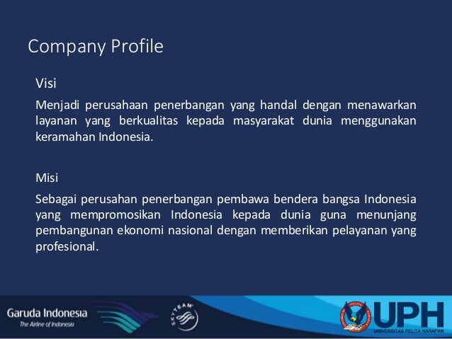 Visi Misi Dan Tujuan Pt Garuda Indonesia