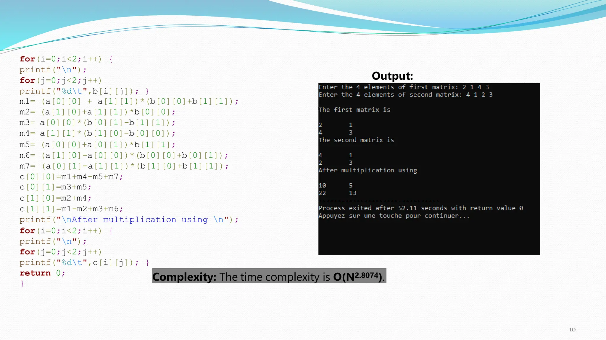 Strassen’s Algorithm and matrix multiplication | PPTX