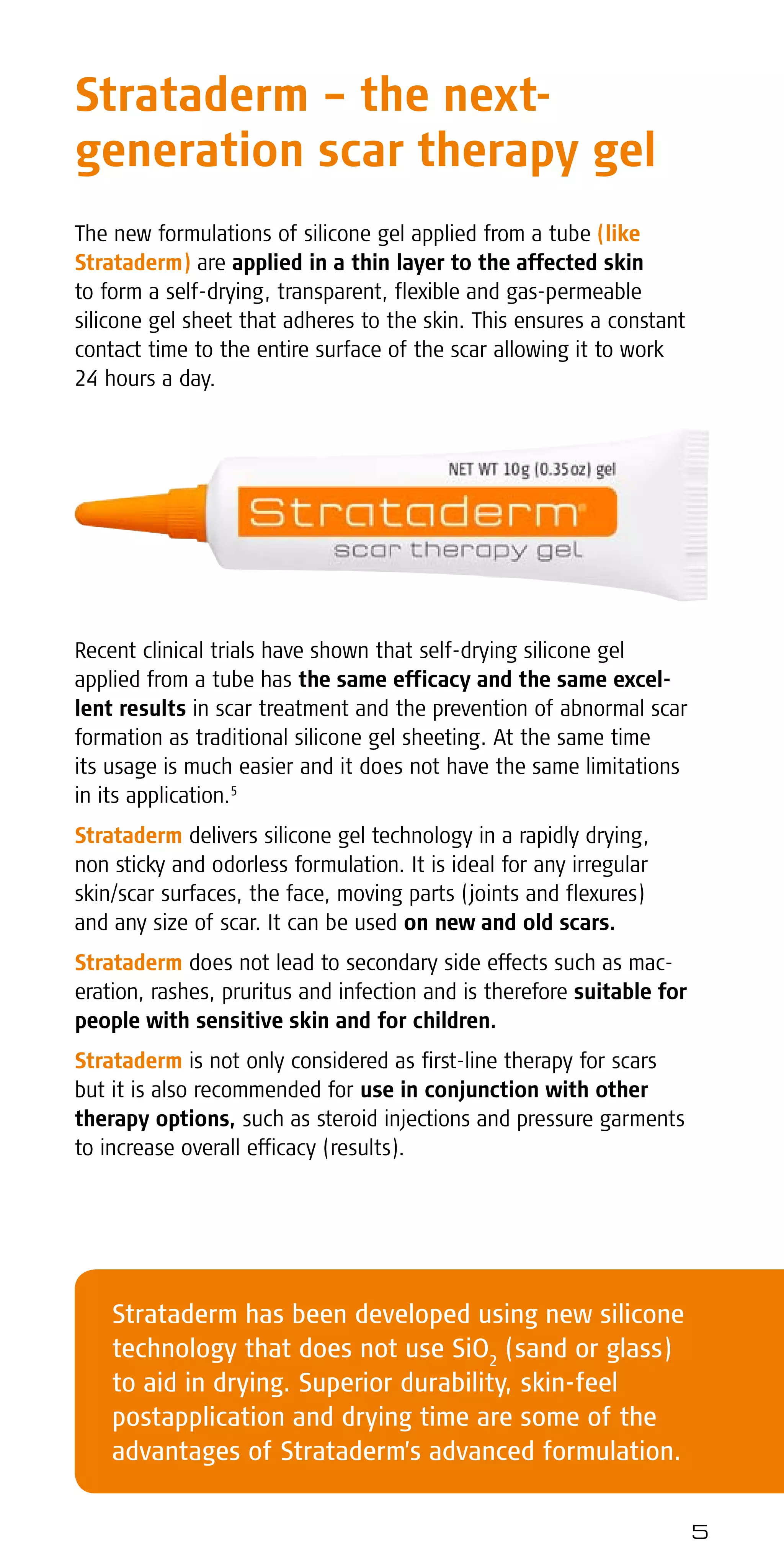 Strataderm - scar treatment and prevention with silicone | PDF