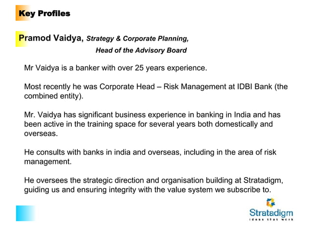 Stratadigm Key Profiles | PPT