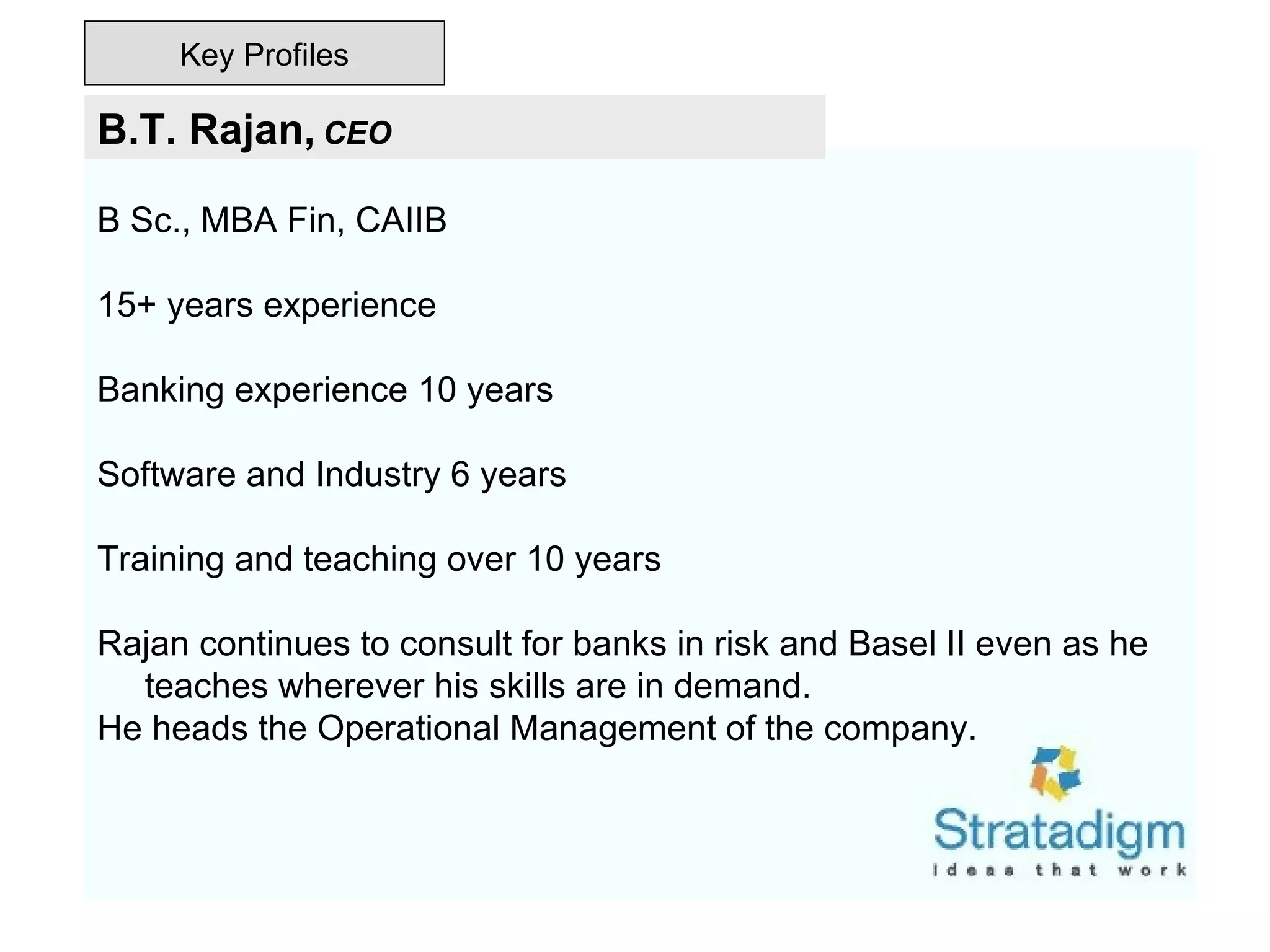 Stratadigm Key Profiles | PPT