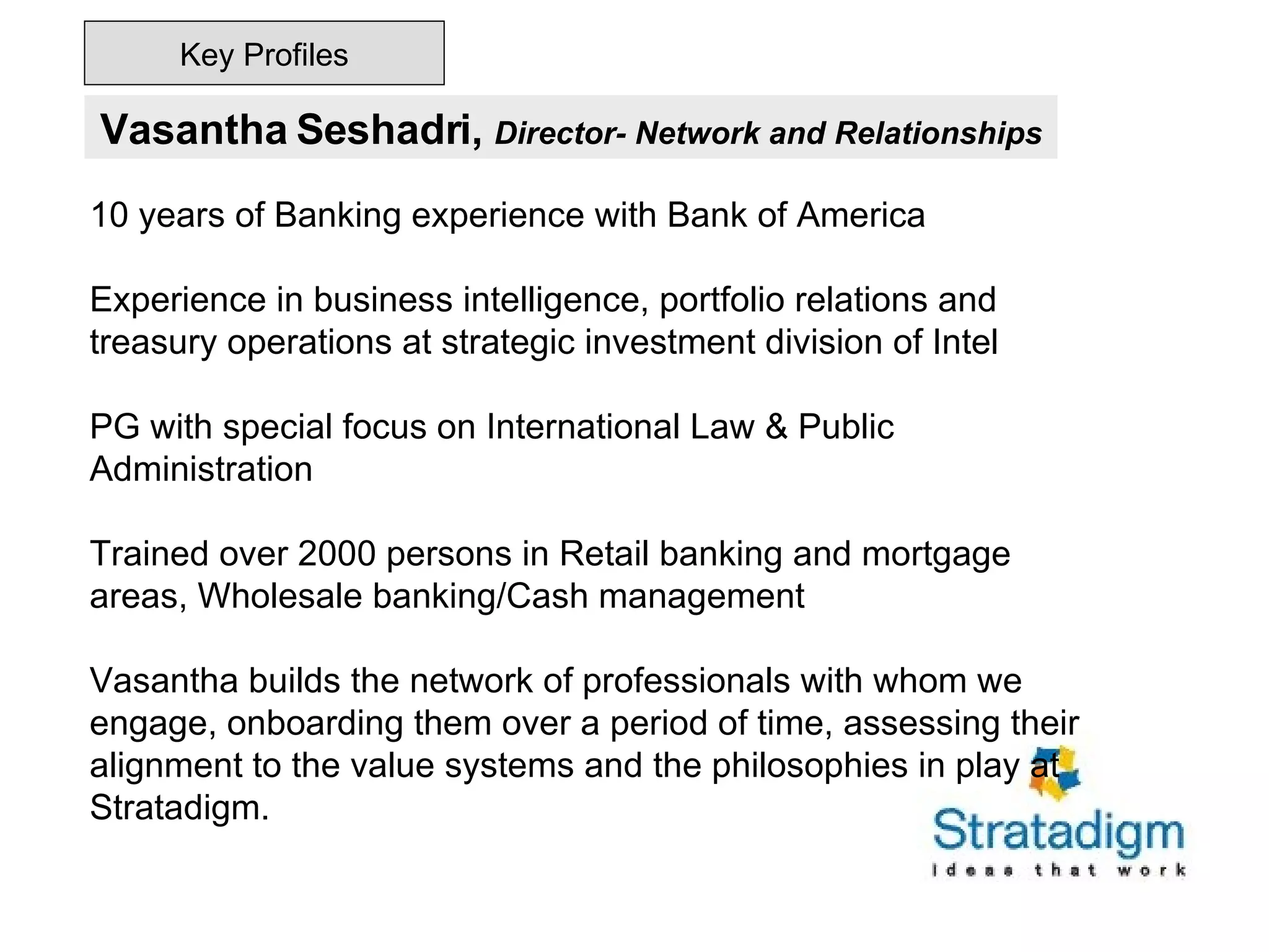 Stratadigm Key Profiles | PPT