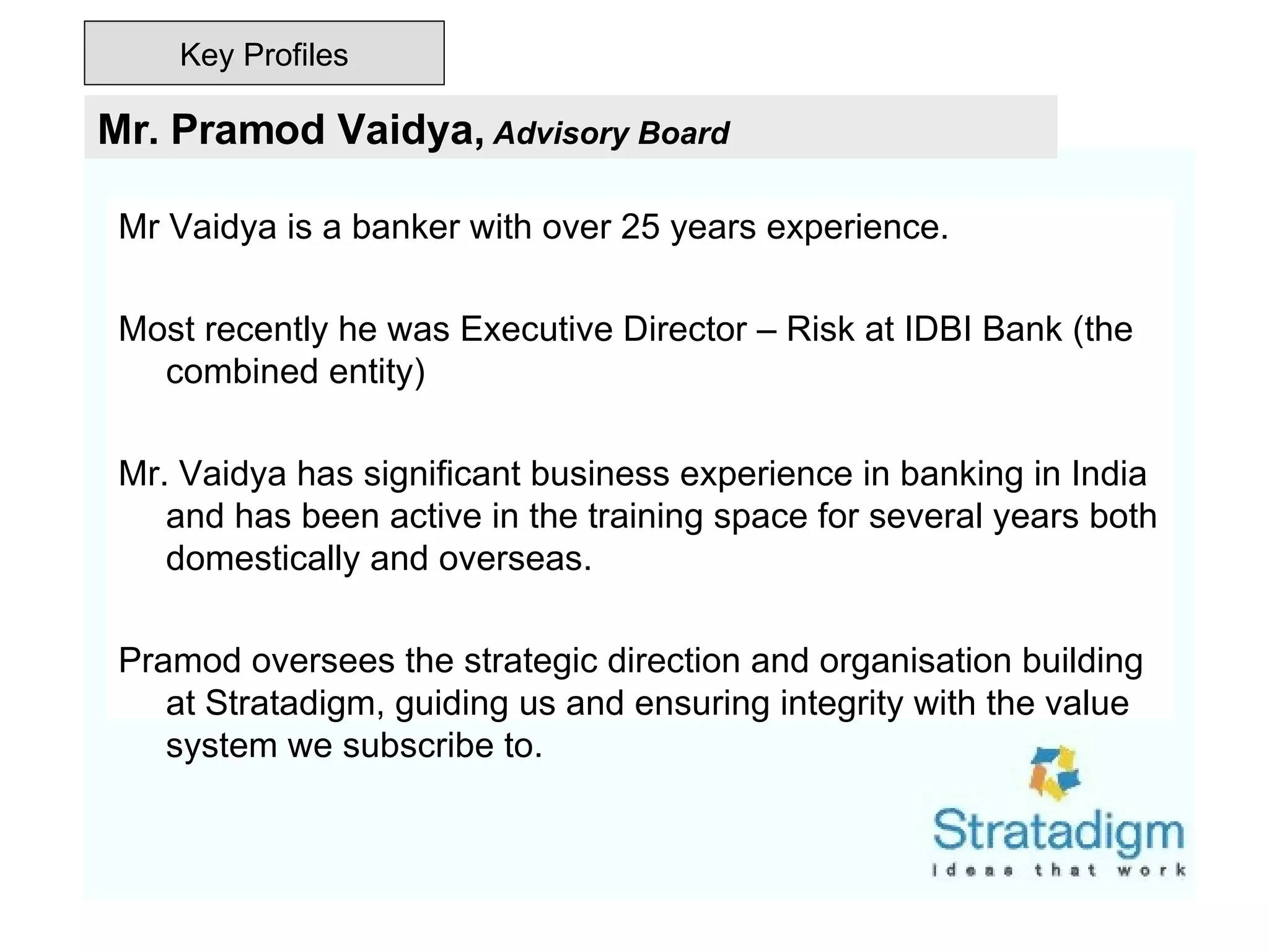 Stratadigm Key Profiles | PPT