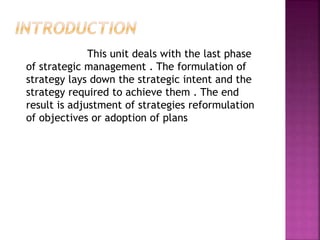 Stratagic evolution & control | PPT