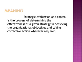 Stratagic evolution & control | PPT