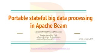 Unified stateful big data processing in Apache Beam (incubating) | PPT