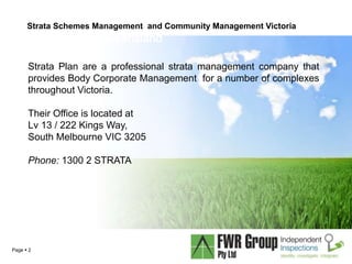 Strata plan vic | PPT