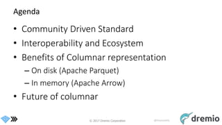 The Future of Column-Oriented Data Processing With Apache Arrow and Apache Parquet | PPTX