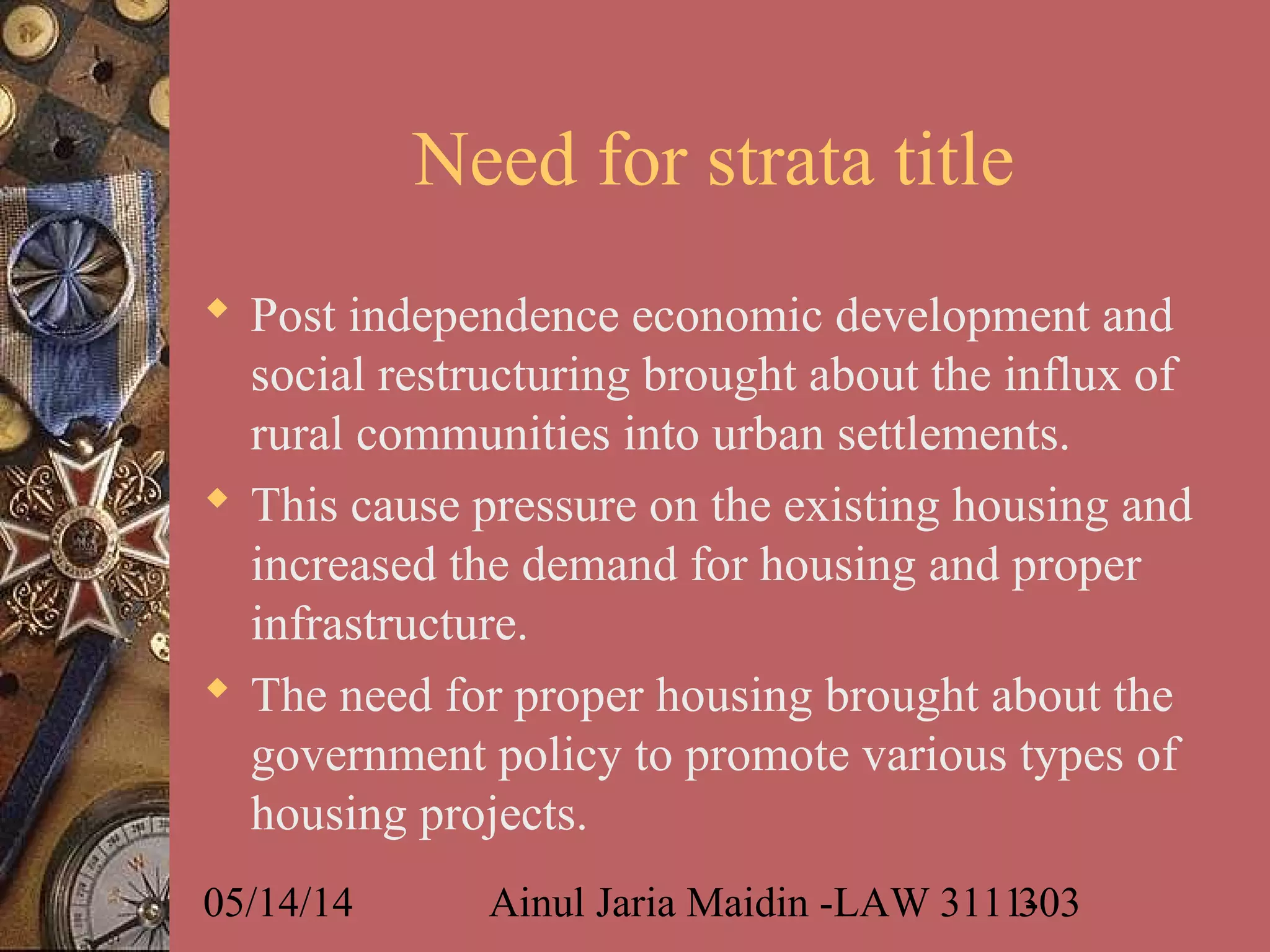 Strata titles | PPT