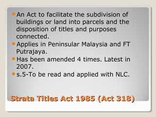 Strata titles | PPT