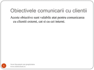 Strategia de comunicare cu clientii | PPTX