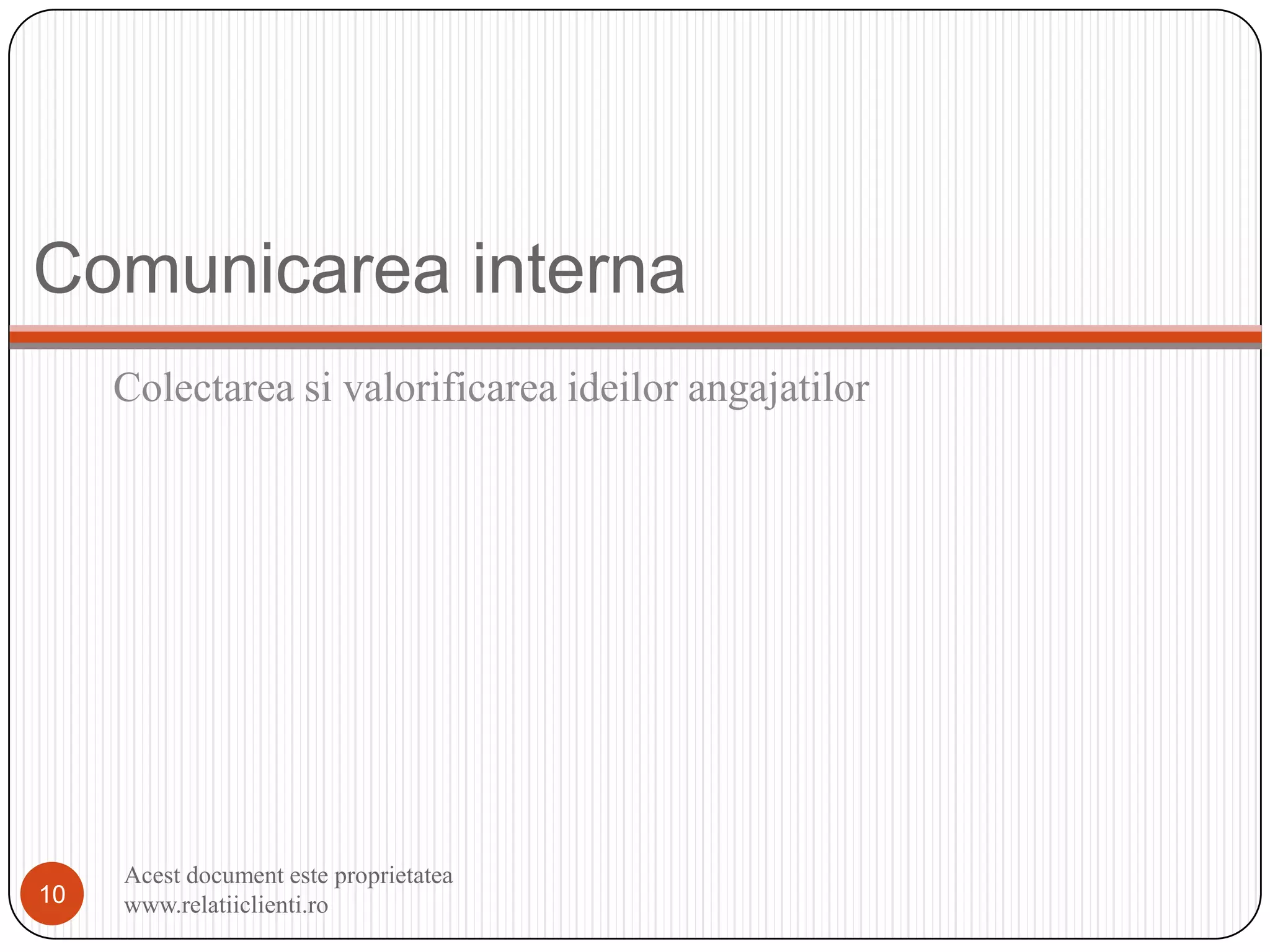 Strategia de comunicare interna | PPTX