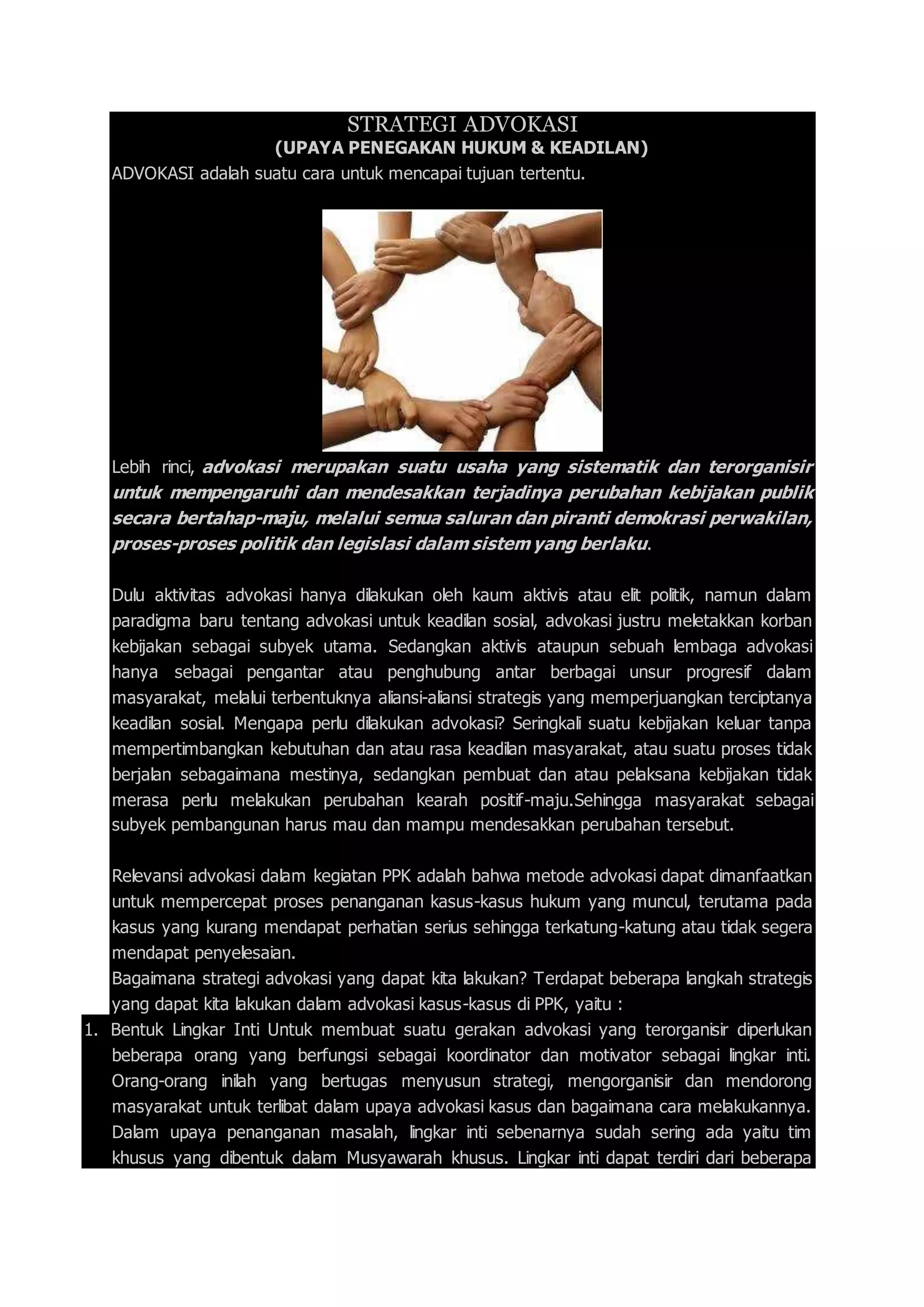 Strategi advokasi | DOCX