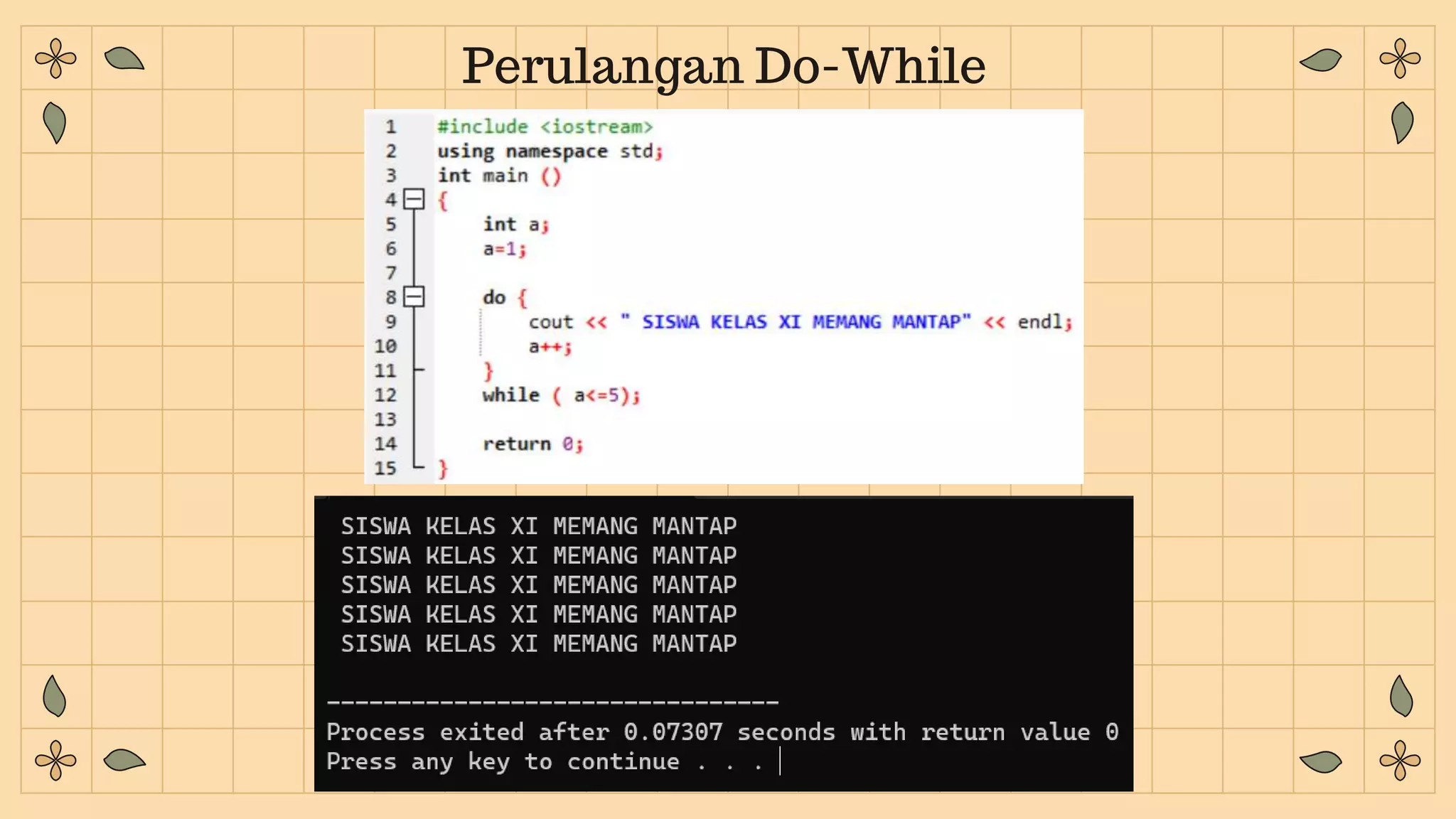 STRATEGI ALGORITMIK DAN PEMROGRAMAN - PERULANGAN.pptx STRATEGI ALGORITMIK DAN PEMROGRAMAN - PERULANGAN.pptx