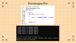 STRATEGI ALGORITMIK DAN PEMROGRAMAN - PERULANGAN.pptx