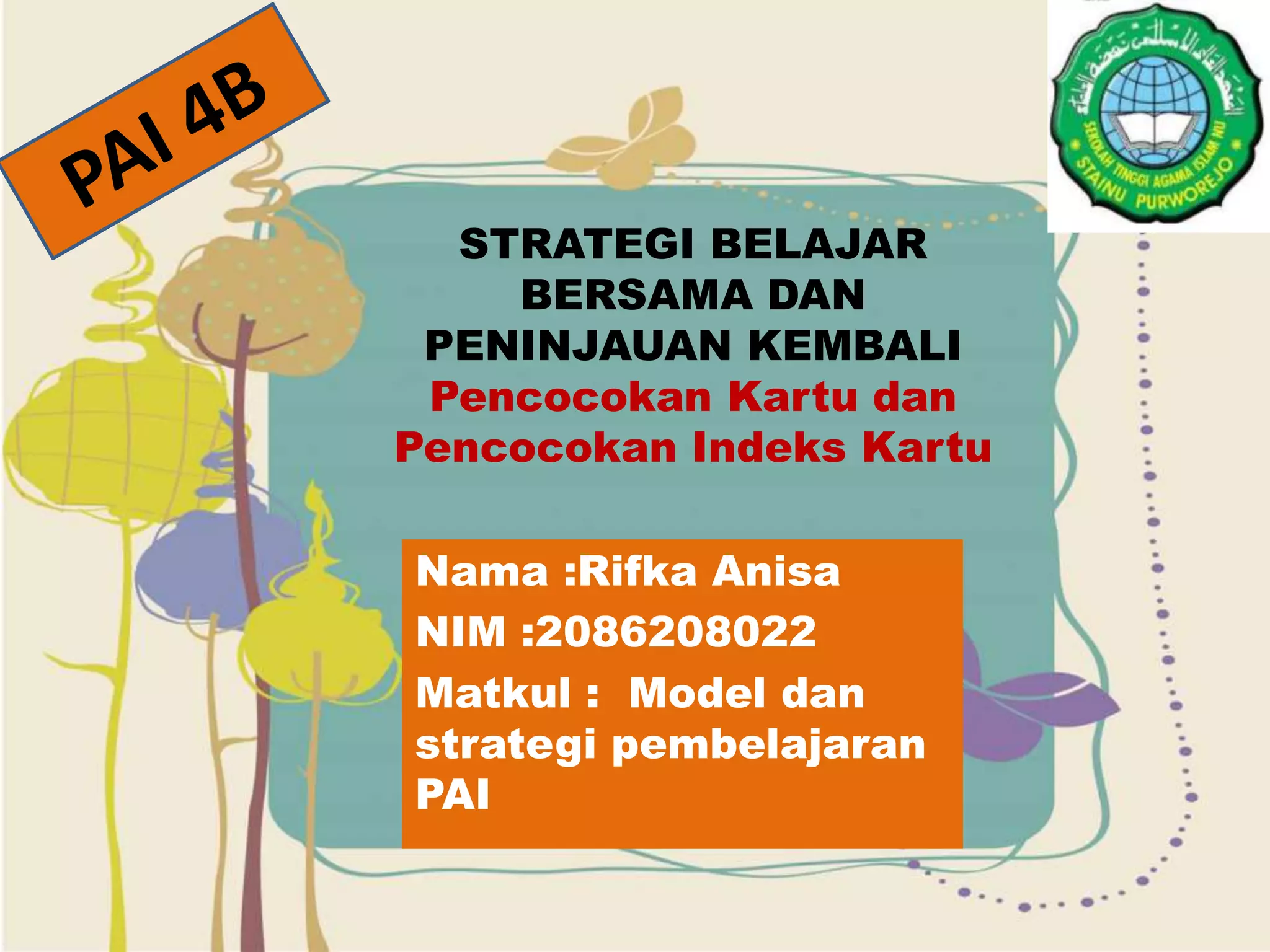 strategi belajar bersama dan peninjauan kembali(pencocokan kartu dan ...