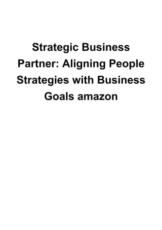 Strategic Business Partner: Aligning People Strategies with Business ...