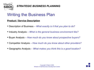 Strategic Business Planning Part 4 | PPT