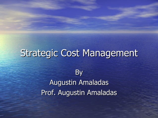 Strategic Cost Management | PPT