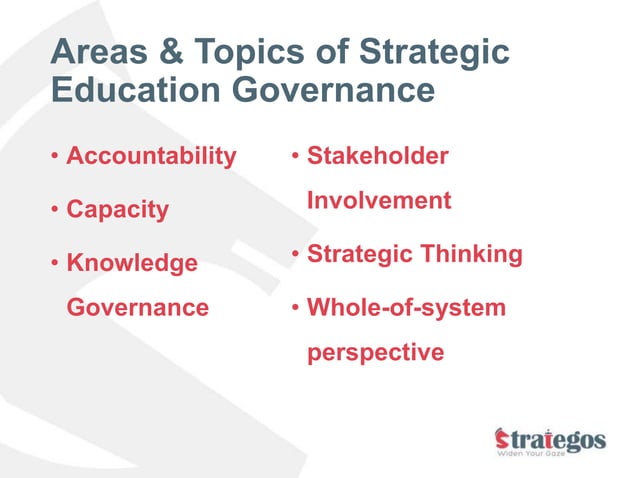 Strategic Education Governance | PPT