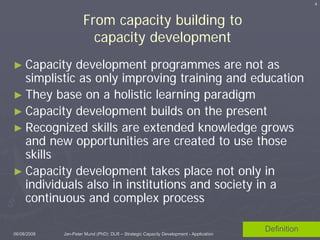 Strategic Elements Of Capacity Development | PDF