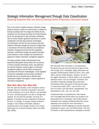Strategic Information Management Through Data Classification | PDF