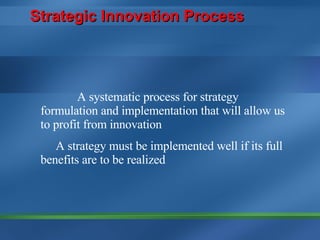 Strategic Innovation Process | PPT