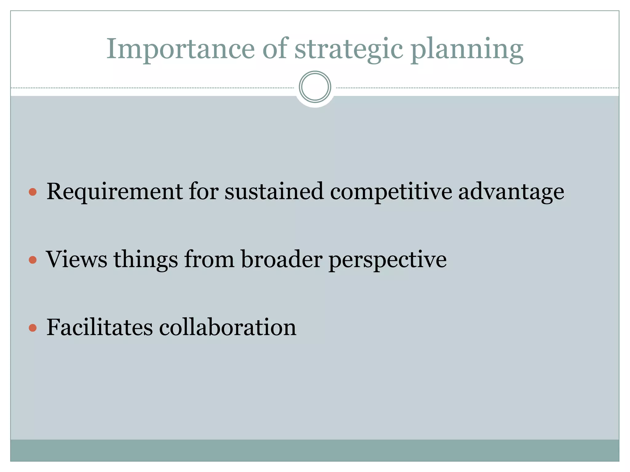 Strategic management and strategic planning | PPTX