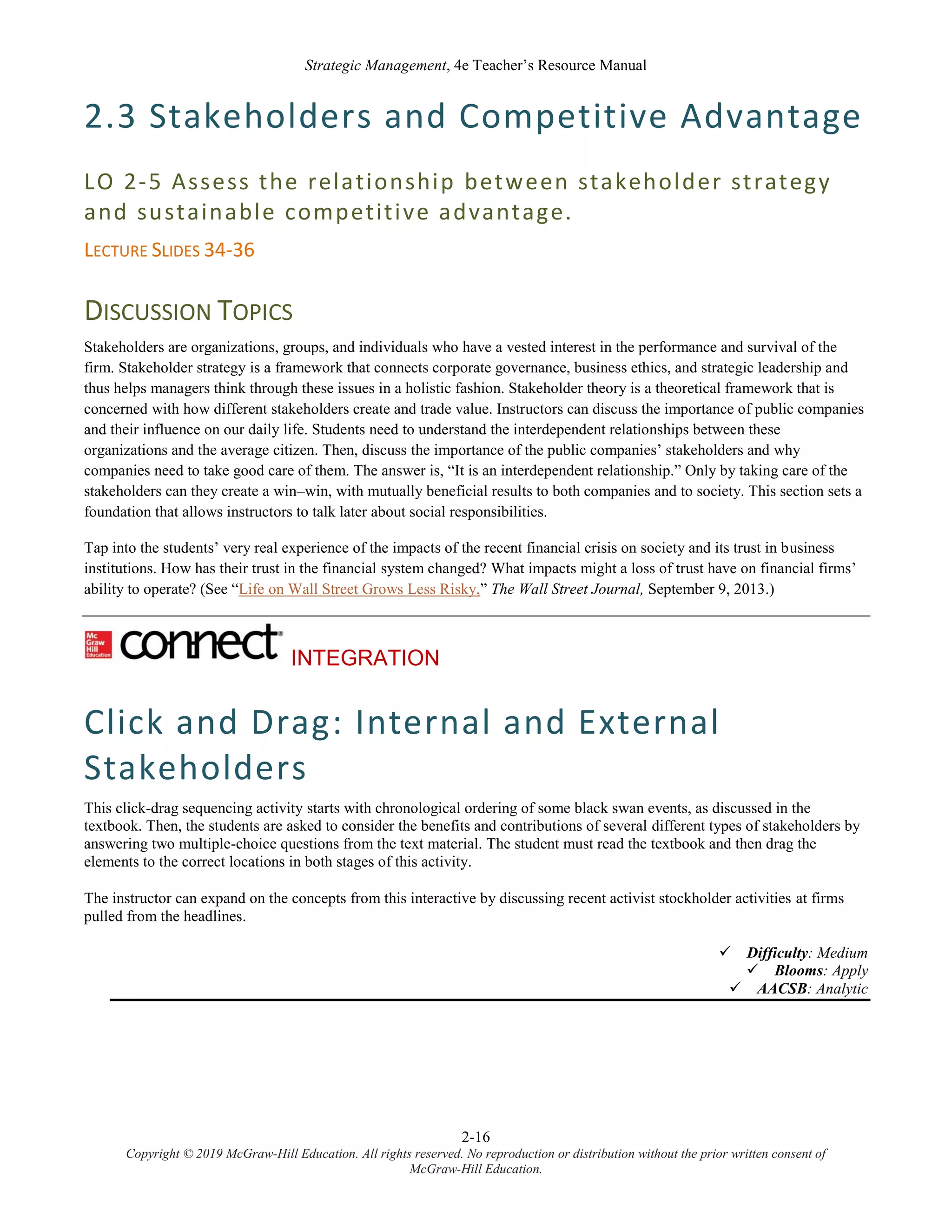 Strategic Management 4th Edition Frank-Rothaermel Solutions Manual | PDF