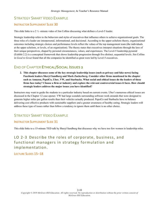 Strategic Management 4th Edition Frank-Rothaermel Solutions Manual | PDF