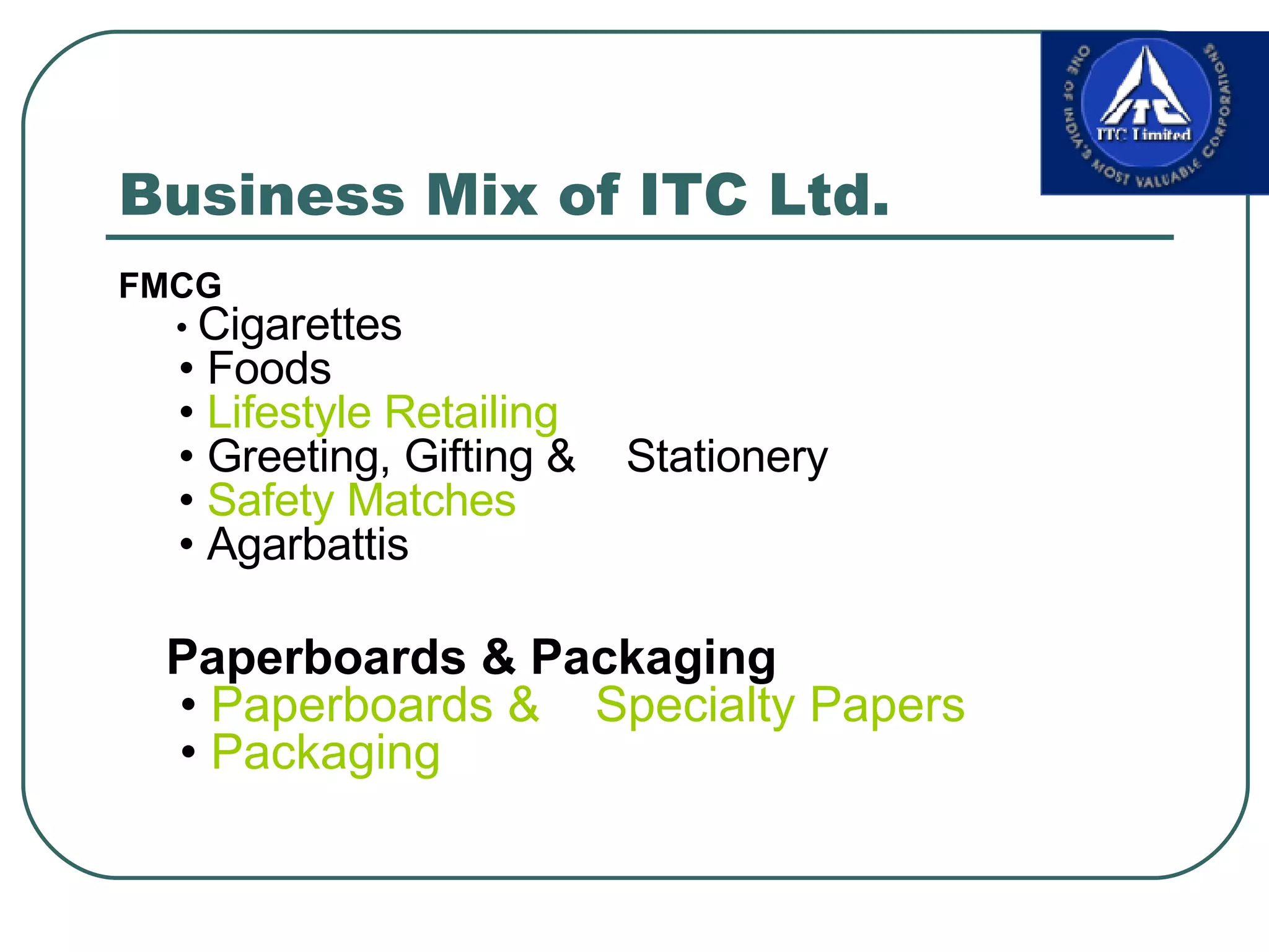 Strategic Management in ITC ltd. | PPT